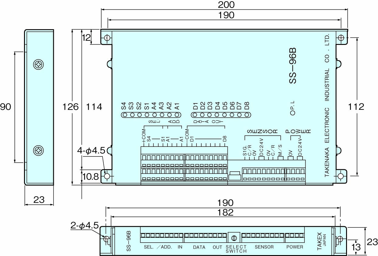 SS-96B | 竹中電子工業株式会社 | 光電子センサーとセンサーシステムのパイオニアメーカー